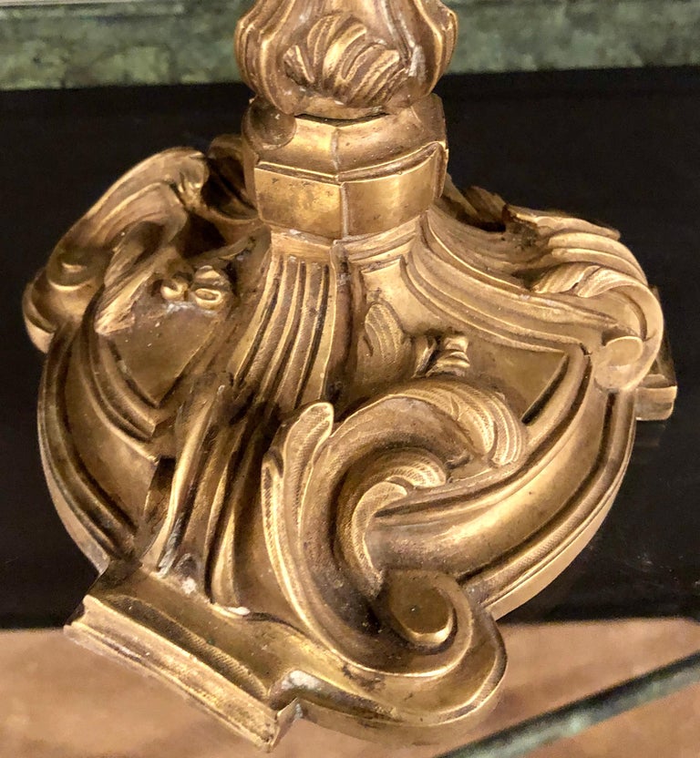 Pair of Gilt Bronze Rococo 19th Century Candelabras / Candlesticks ...