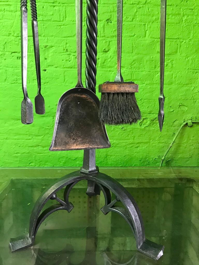 Pair of Gothic Style Fire Tools For Sale at 1stDibs