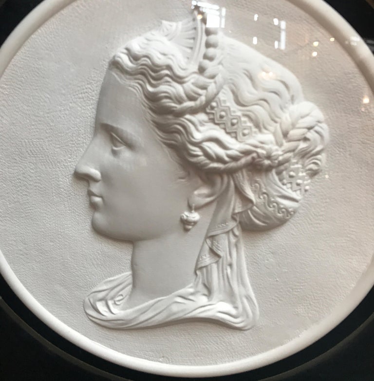 Pair of Grand Tour Neoclassical Style Framed Bas Relief Portrait ...