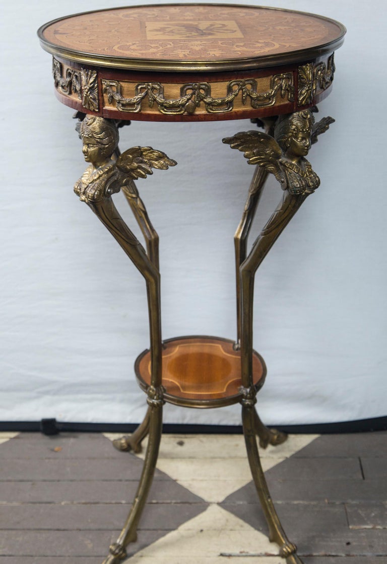 Pair of Inlayed Top Gueridon Tables at 1stDibs