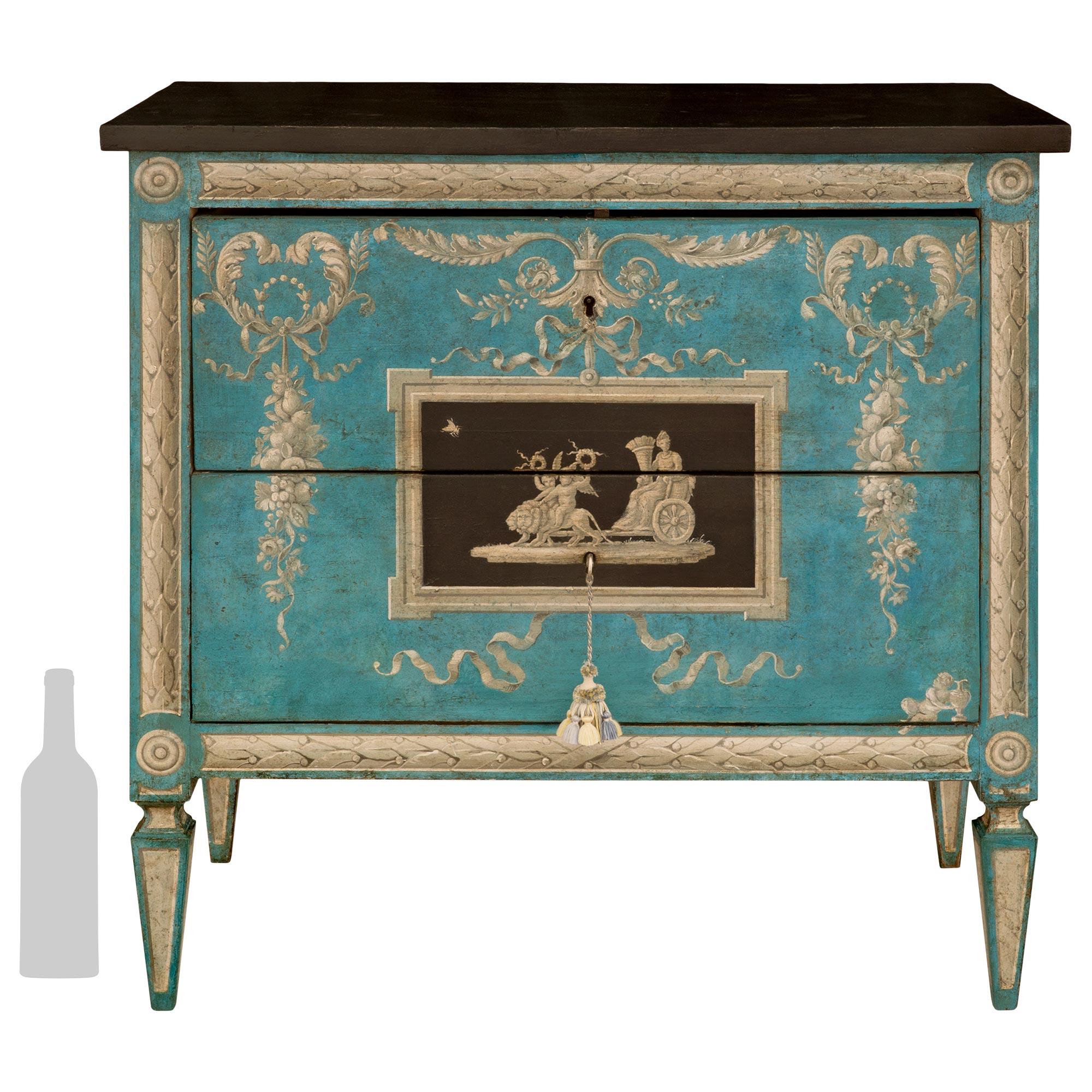 Pair of Italian 19th Century Neoclassical St. Patinated Commodes For ...