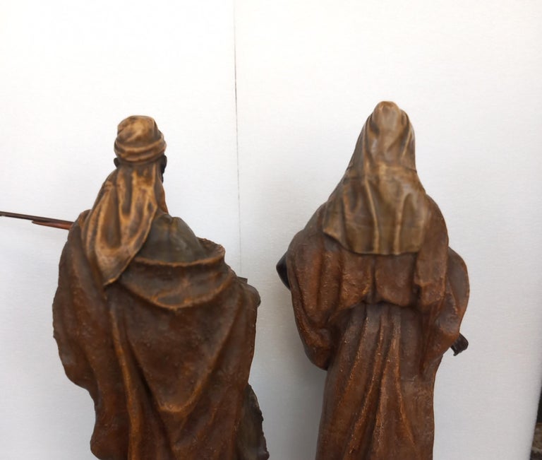 Pair of Large Goldscheider Figures at 1stDibs
