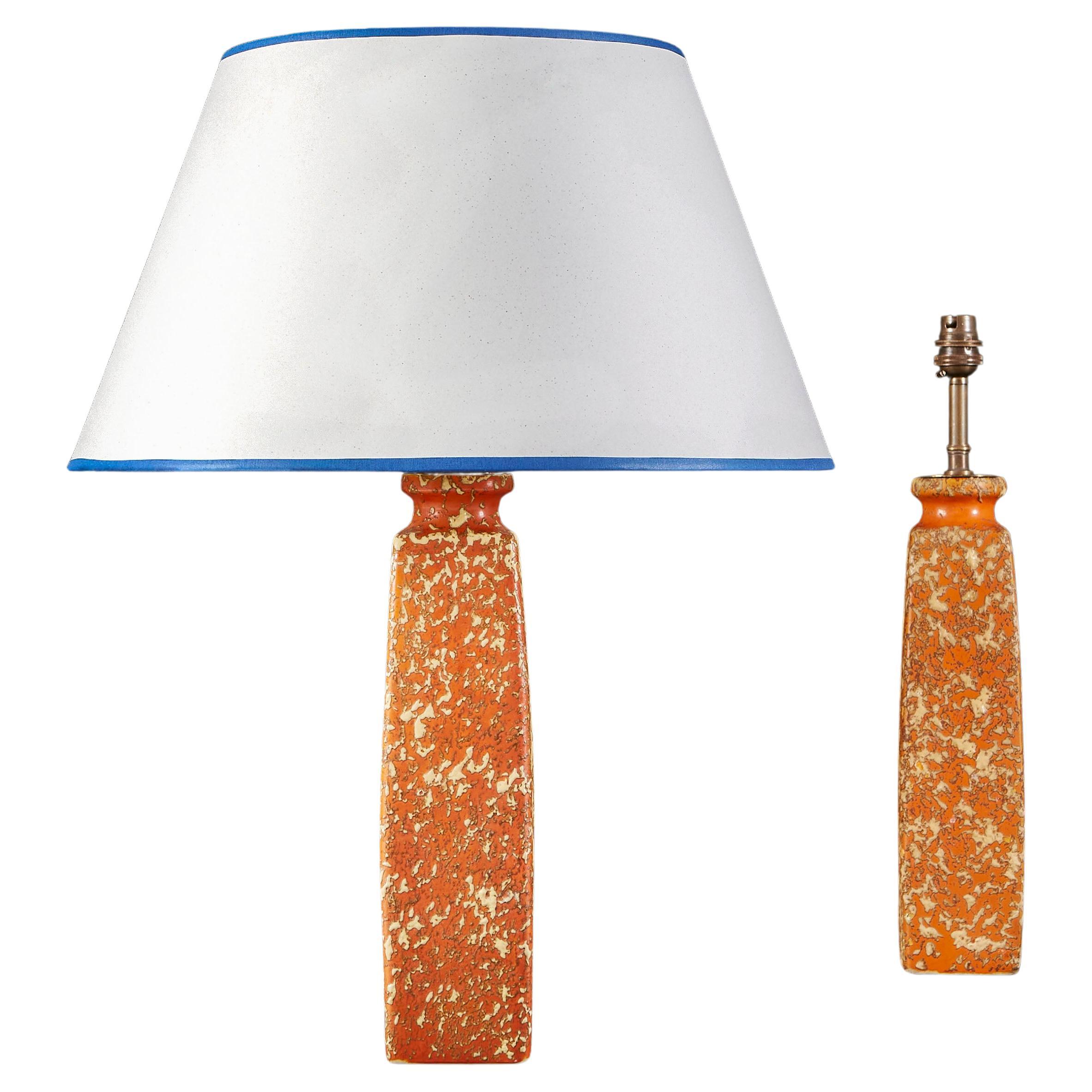 Pair of White Studio Pottery Lamps at 1stDibs