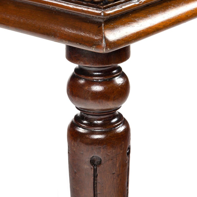 Pair of Leather Stools in the Manner of Gillows at 1stDibs