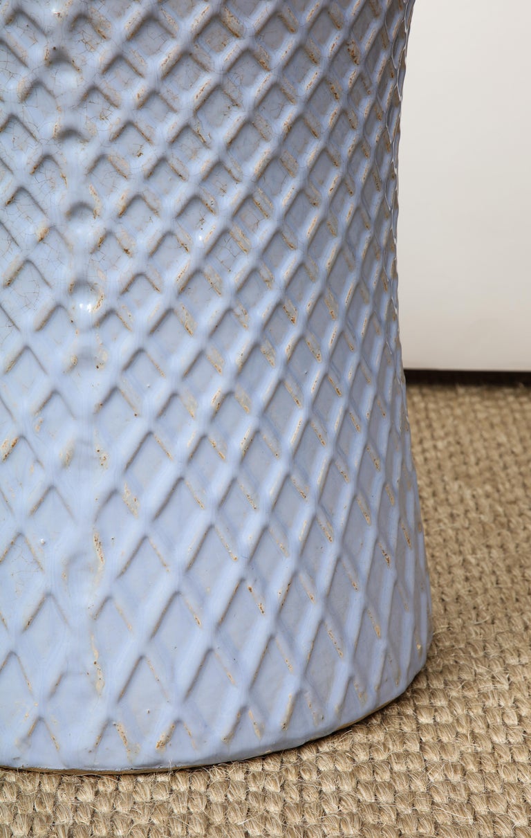 Pair of Light Blue Garden Stools at 1stDibs