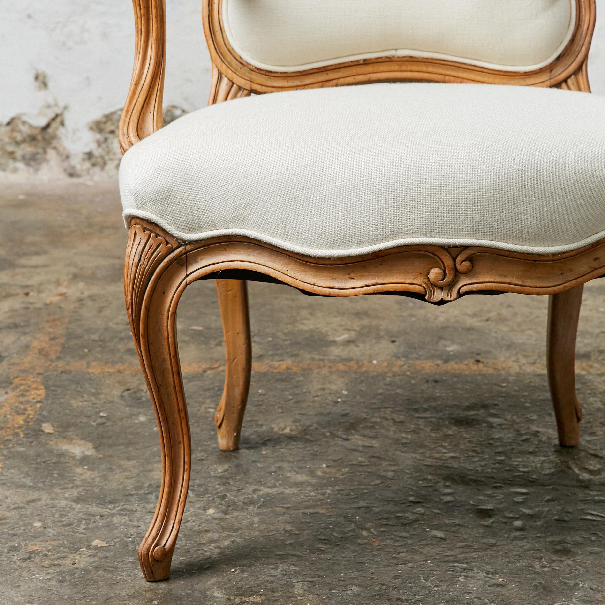 Pair of Louis XV Style Arm Chairs For Sale at 1stDibs