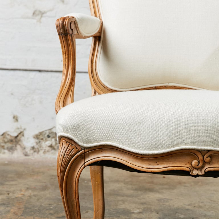 Pair of Louis XV Style Arm Chairs For Sale at 1stDibs
