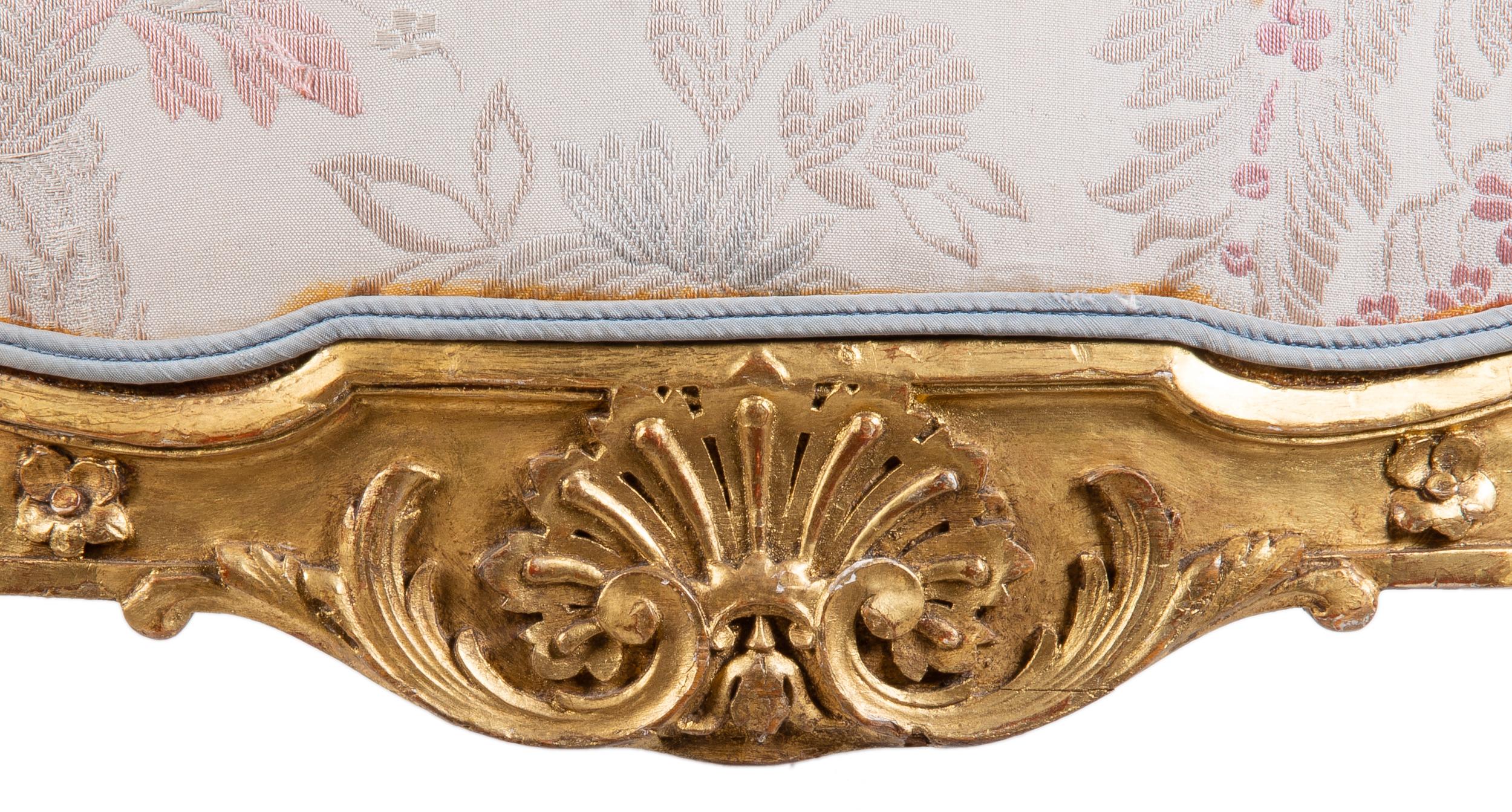 Pair of Louis XVI Style Gilded Armchairs by 'Mellier' For Sale at 1stDibs