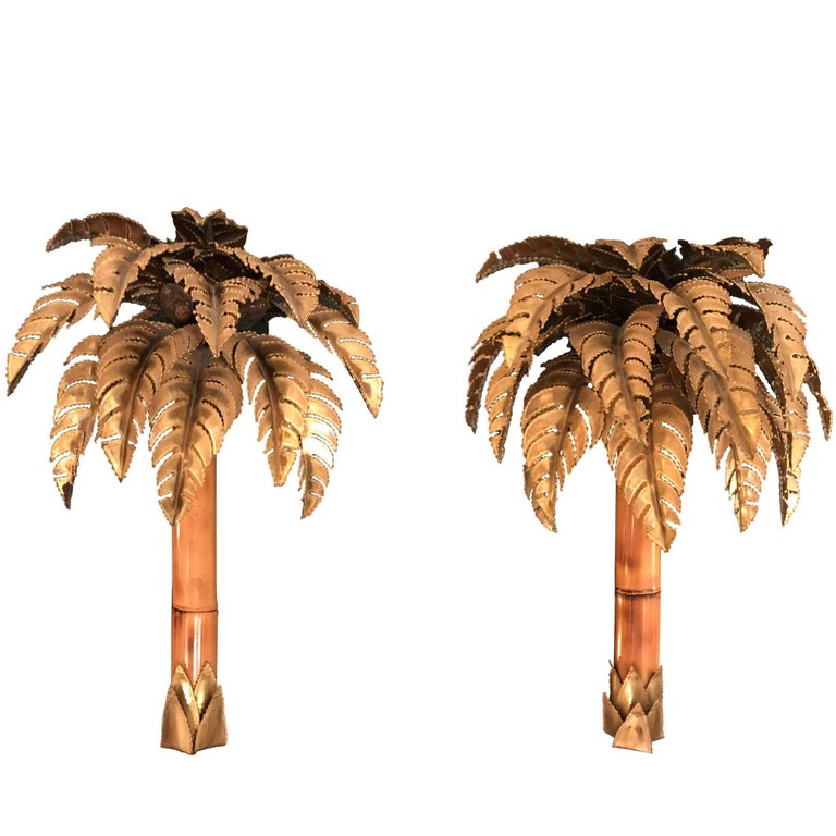 Pair of Maison Jansen Palm Tree Wall Lights at 1stDibs