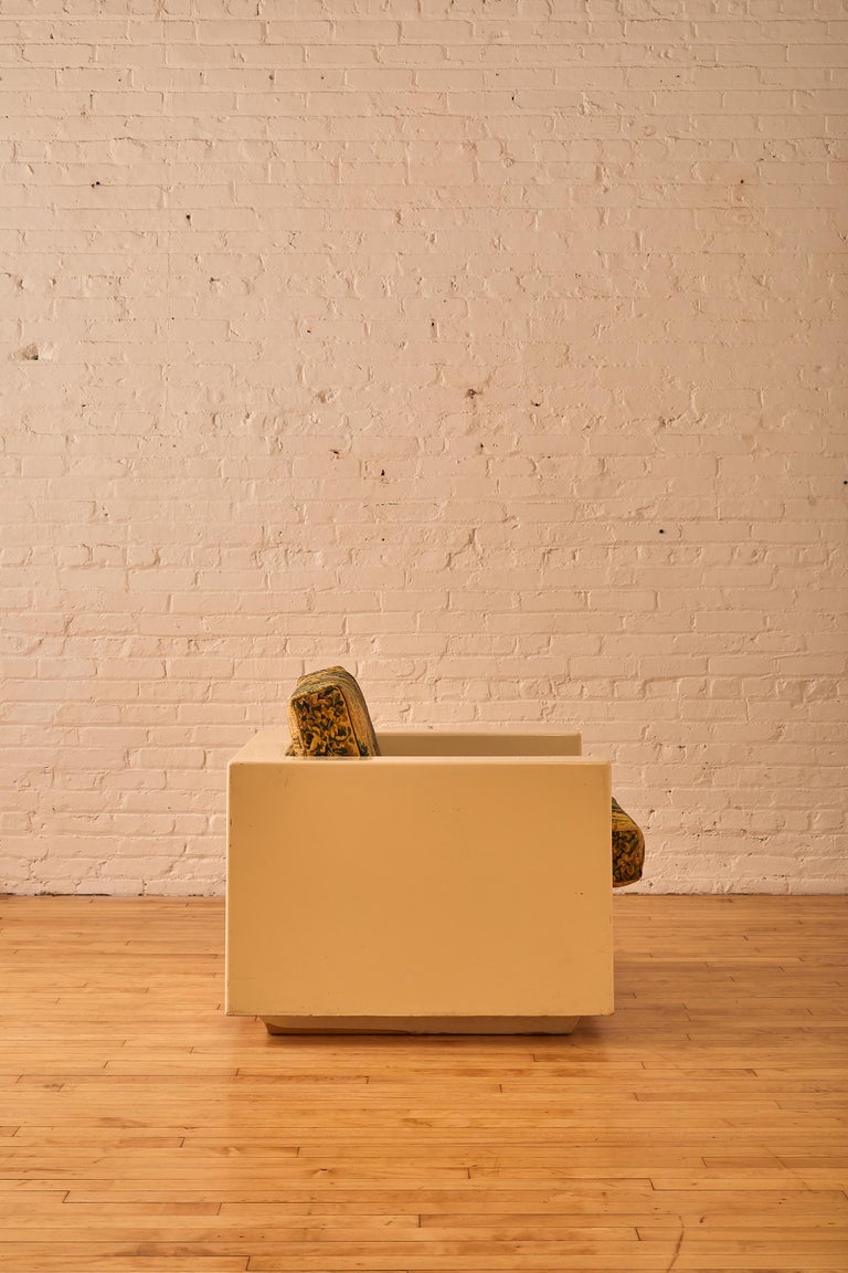 Pair of Massimo and Lella Vignelli "Saratoga" Cube Chair for Poltronova ...