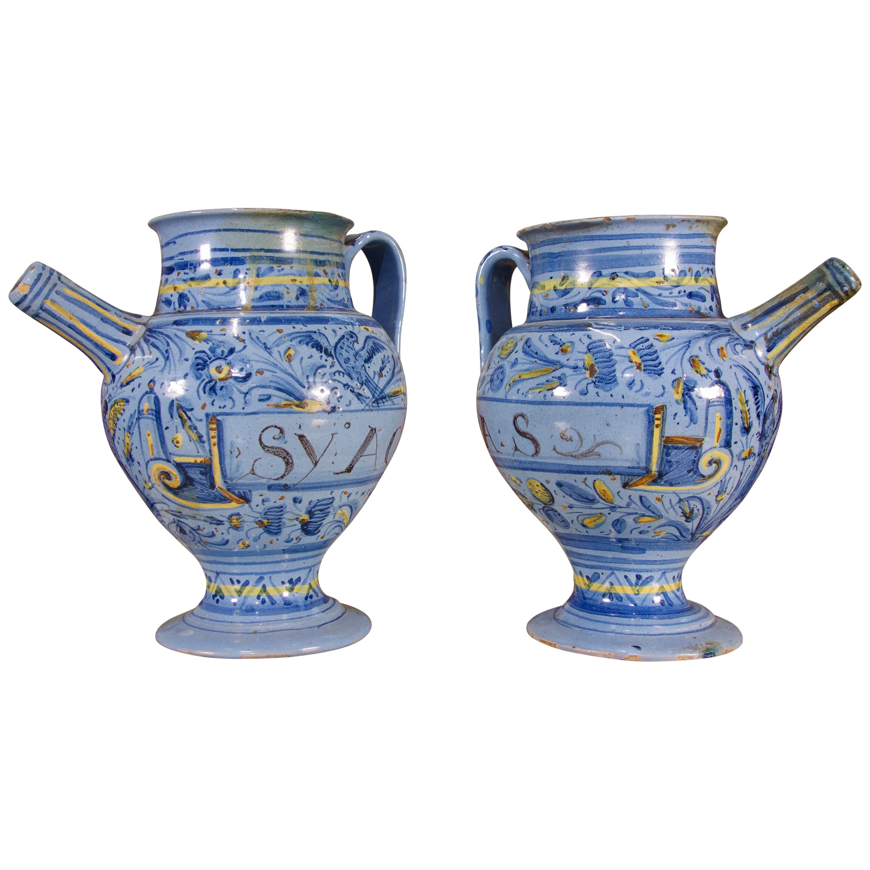 18th Century Italian Yellow Maiolica Pottery Albarello Drug Jar For ...