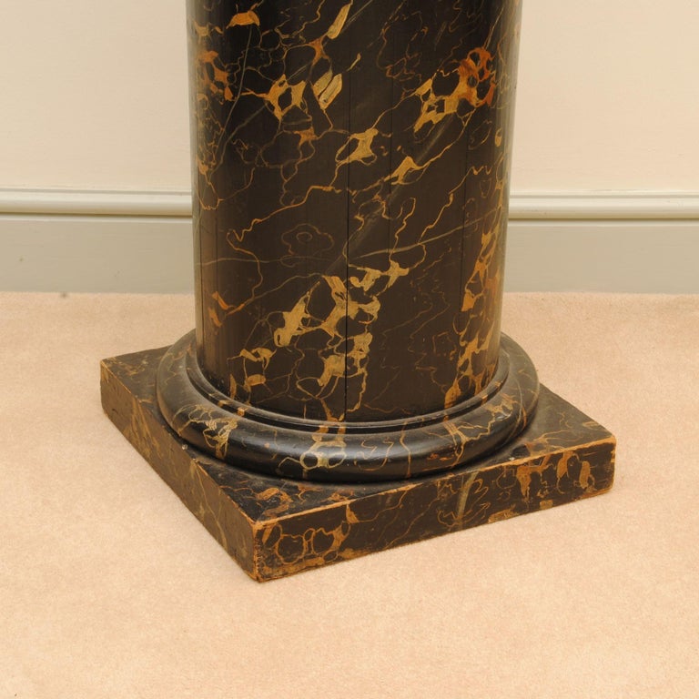 Pair of Mid 19th Century Simulated Marble Columns For Sale at 1stDibs