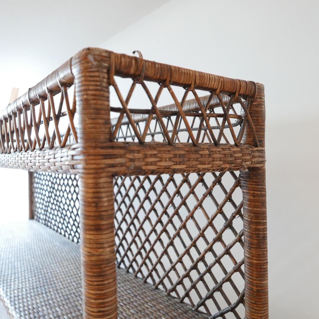 Pair of Midcentury Cane Bookcases at 1stDibs