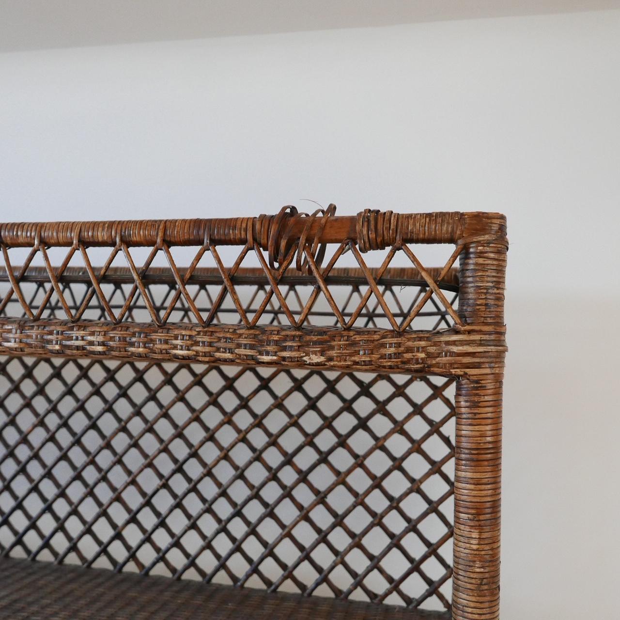 Pair of Midcentury Cane Bookcases at 1stDibs