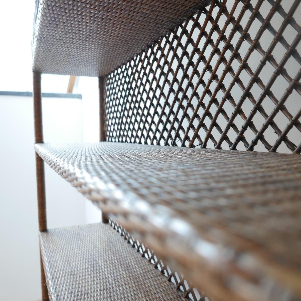 Pair of Midcentury Cane Bookcases at 1stDibs