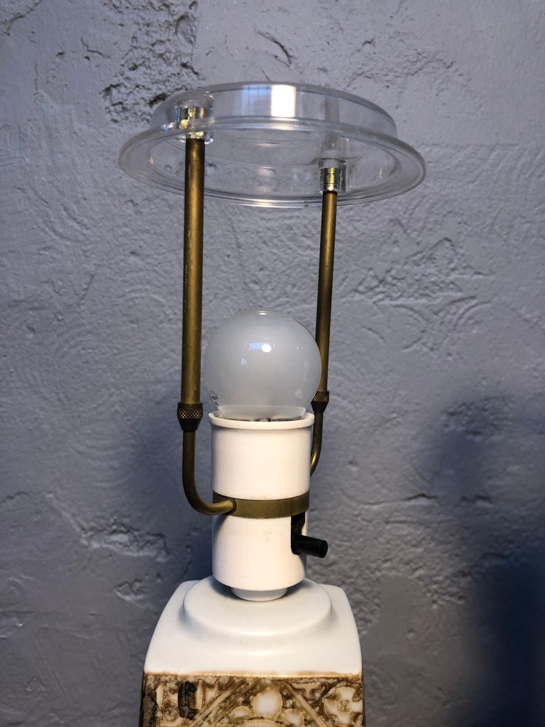 Pair of Mid Century Ceramic Table Lamp by Nils Thorssen for Fog and ...