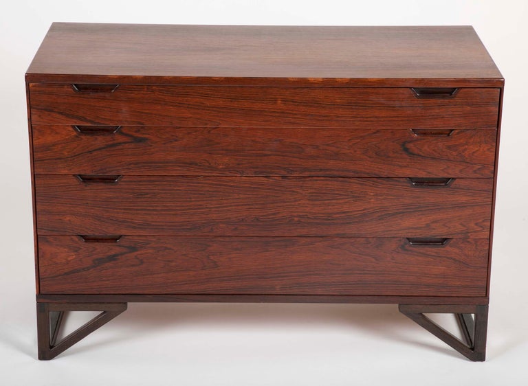 Pair of Midcentury Danish Rosewood Chests by Svend Langkilde at 1stDibs