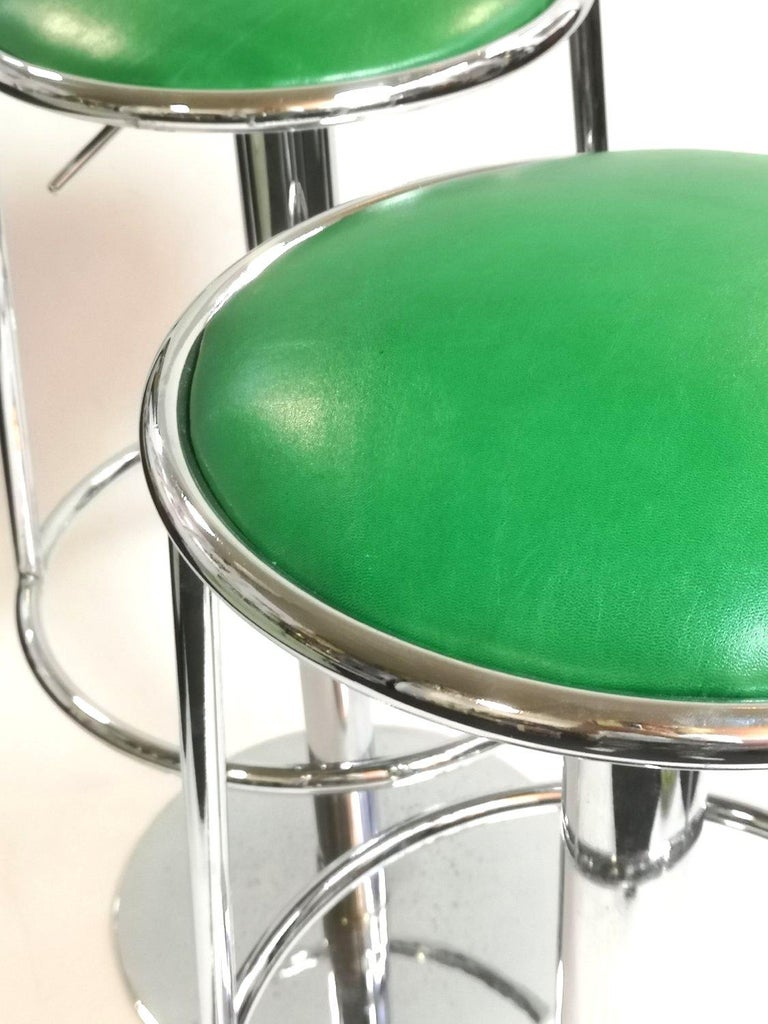 Pair of Mid-Century Italian Bar Stools from the 1970's For Sale at 1stDibs
