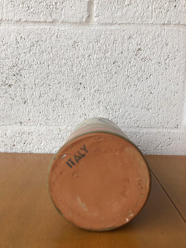 A Pair of Mid Century Modern Italian Pottery Vases Signed by the Artist ...
