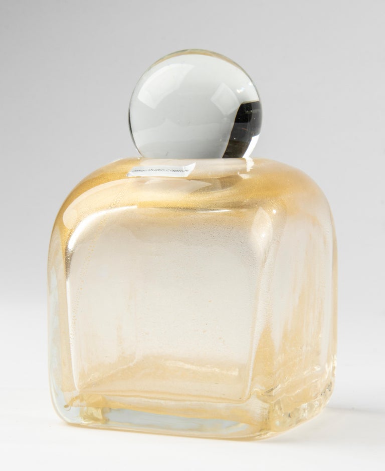 Pair of Mid-Century Modern Murano Glass Bottles, Studio Caprotti For ...