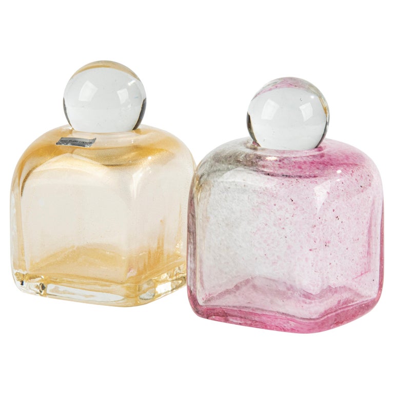 A Pair of Mid Century Modern Murano Glass Bottles - Studio Caprotti For ...