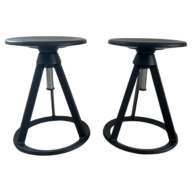 A pair of Modern Edward Barber and Jay Osgerby for Knoll Piton stools Black For Sale at 1stDibs