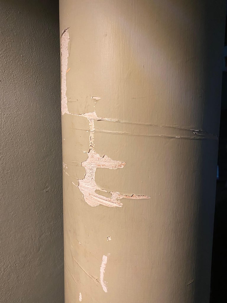 Pair of Monumental French Painted Plaster Classical Columns For Sale at ...
