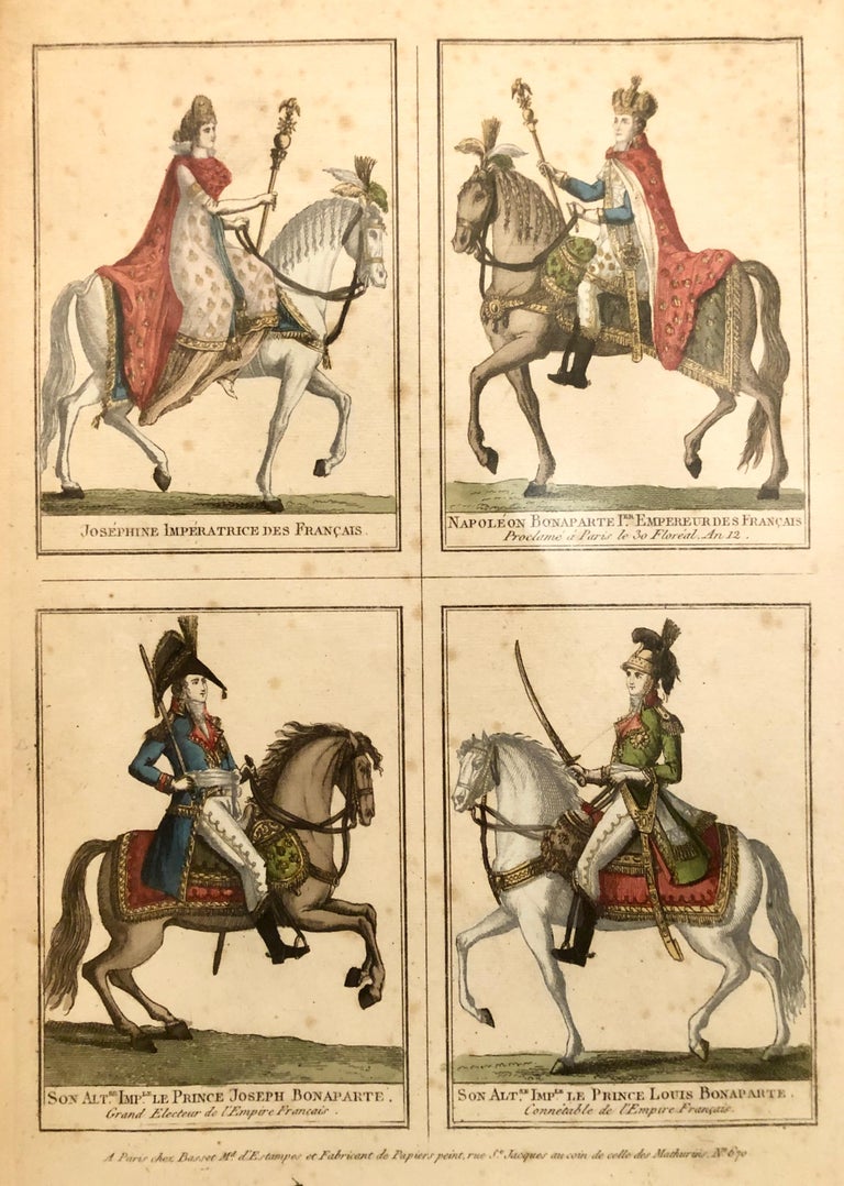 Pair of Napoleonice Engravings in a Tortoise Shell Frame For Sale at ...