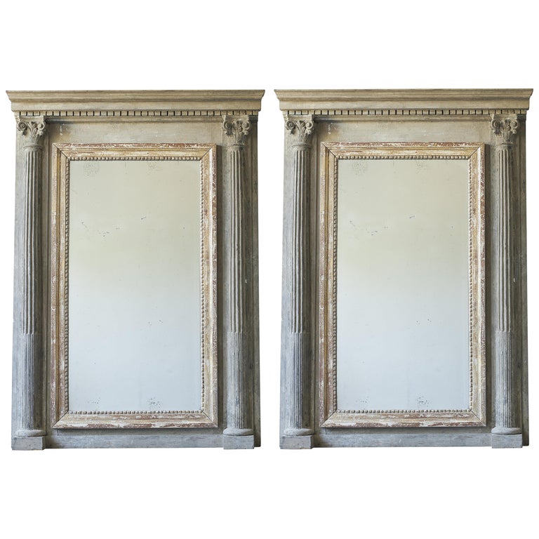 Pair of Neoclassical Style Mirror at 1stDibs