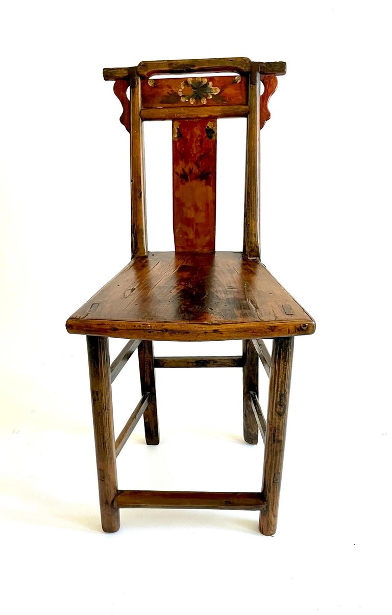 Pair of Painted Late 18th Century Chinese Chairs For Sale at 1stDibs