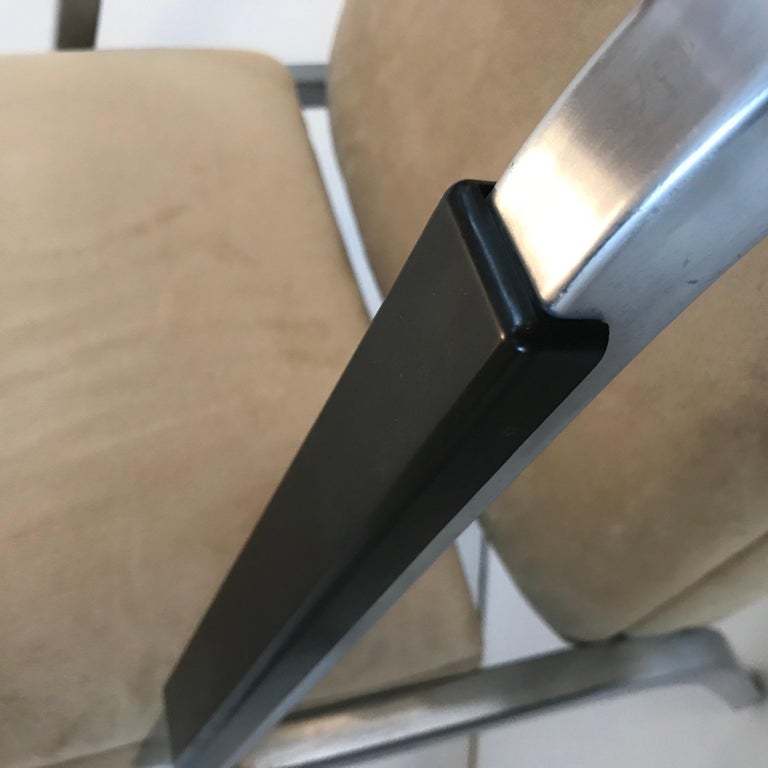 A Pair of Petite Square Tubing 1960's Club Chairs IMO Shaw Walker or ...