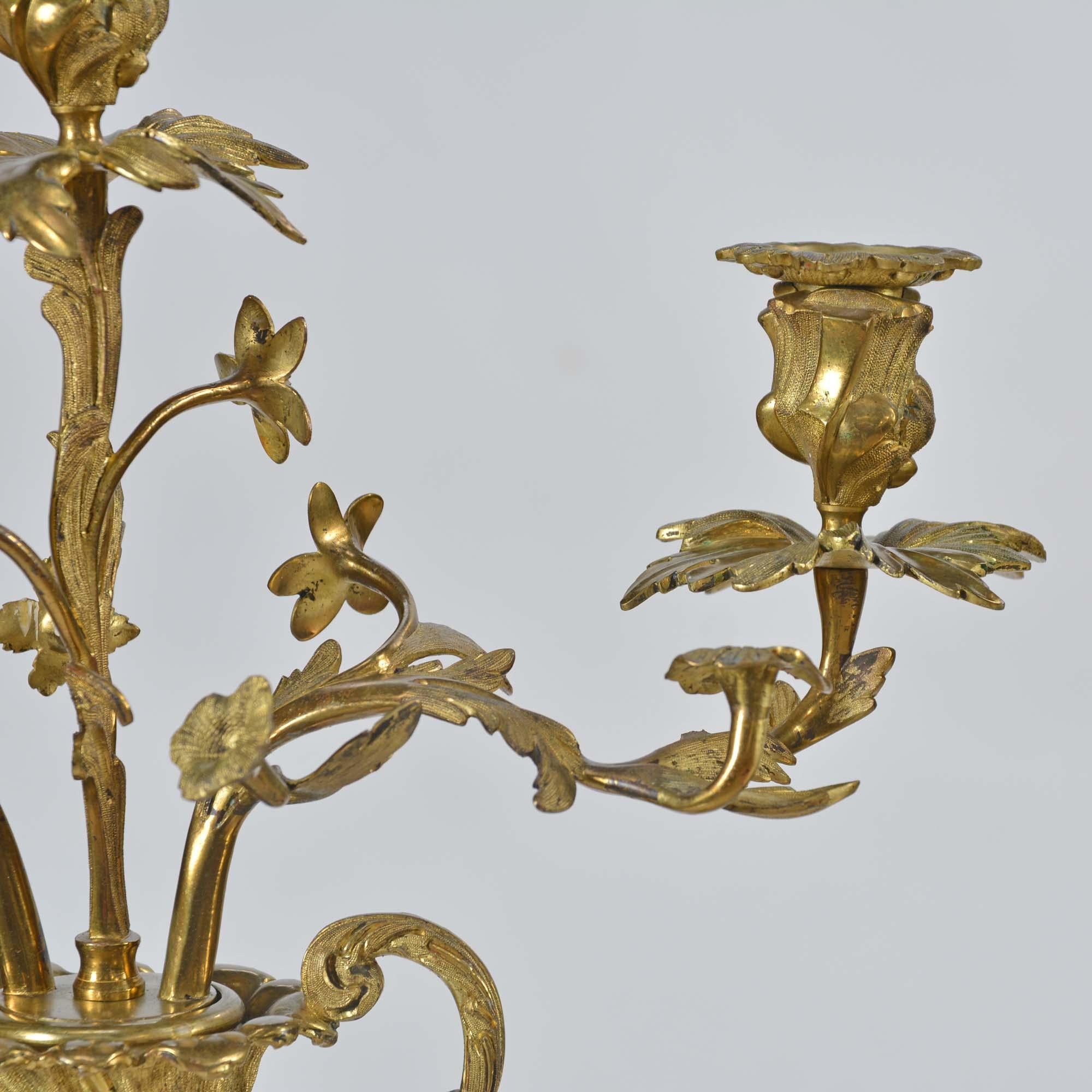 A pair of porcelain and gilt brass candelabra by Thomas Abbott For Sale ...