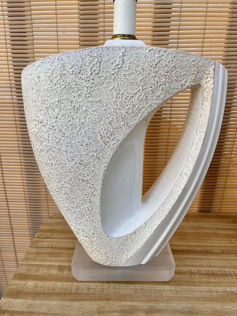 Pair of Postmodern 1980s Art Deco Revival Ceramic Table Lamps at 1stDibs