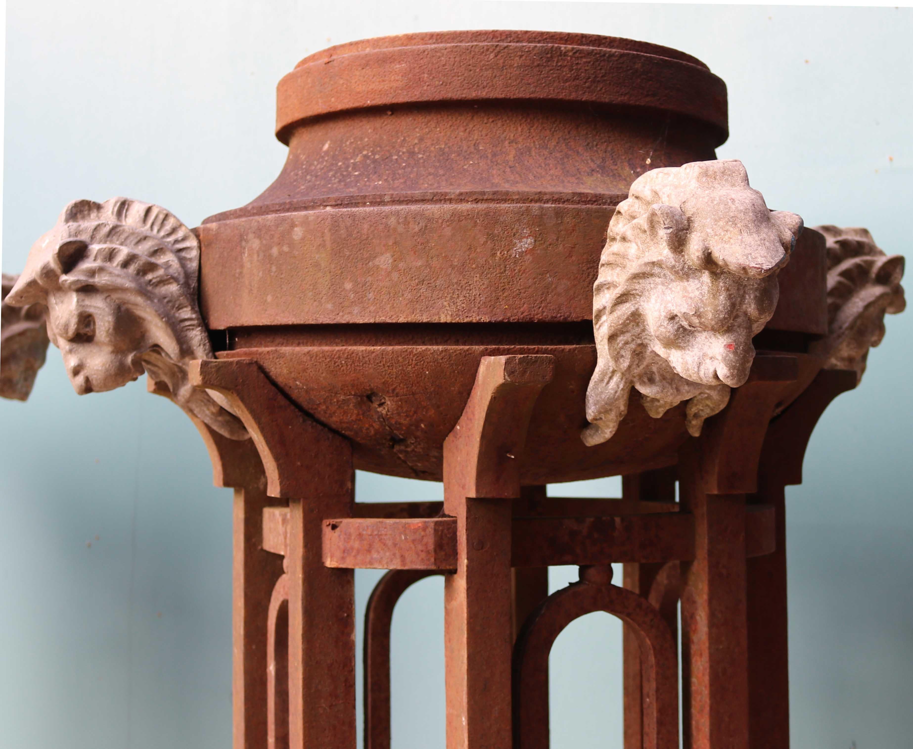 Pair of Rare Antique Cast Iron Braziers at 1stDibs | braziers for sale