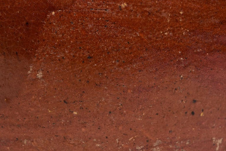 Pair of Rare Antique Chinese Amber and Green Glazed Pottery Globular ...