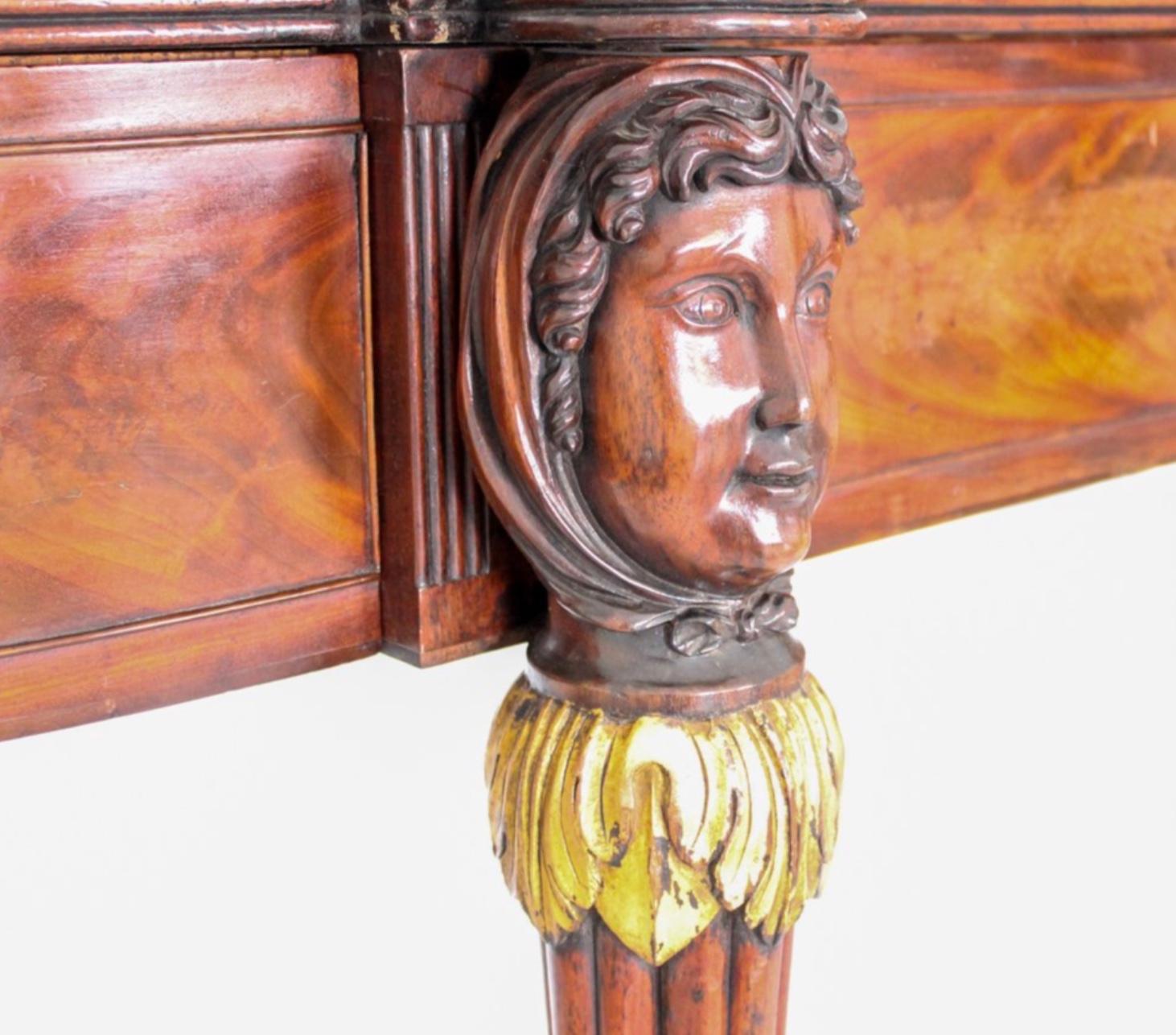 A Pair of Regency Mahogany and Parcel Gilt Serving Tables For Sale at ...