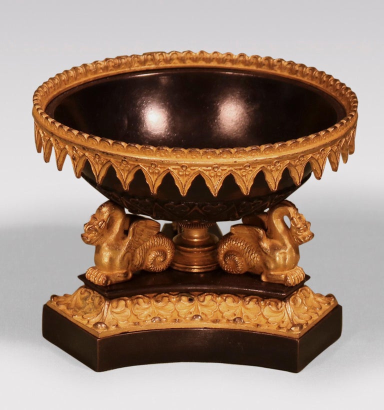 Pair of Regency Period Bronze and Ormolu Bowls For Sale at 1stDibs