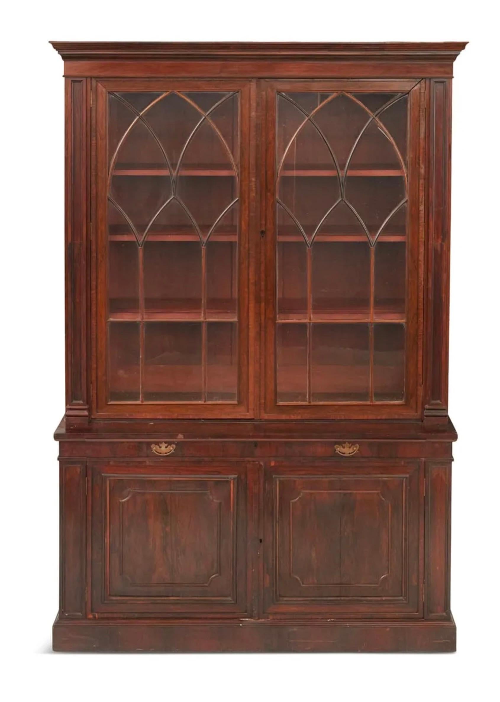 A Pair of Regency Rosewood Bookcases For Sale at 1stDibs