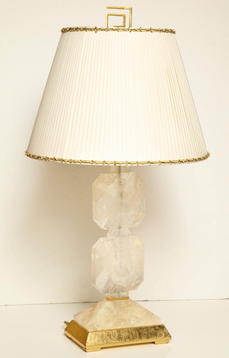 Pair of Rock Crystal Table Lamps For Sale at 1stDibs