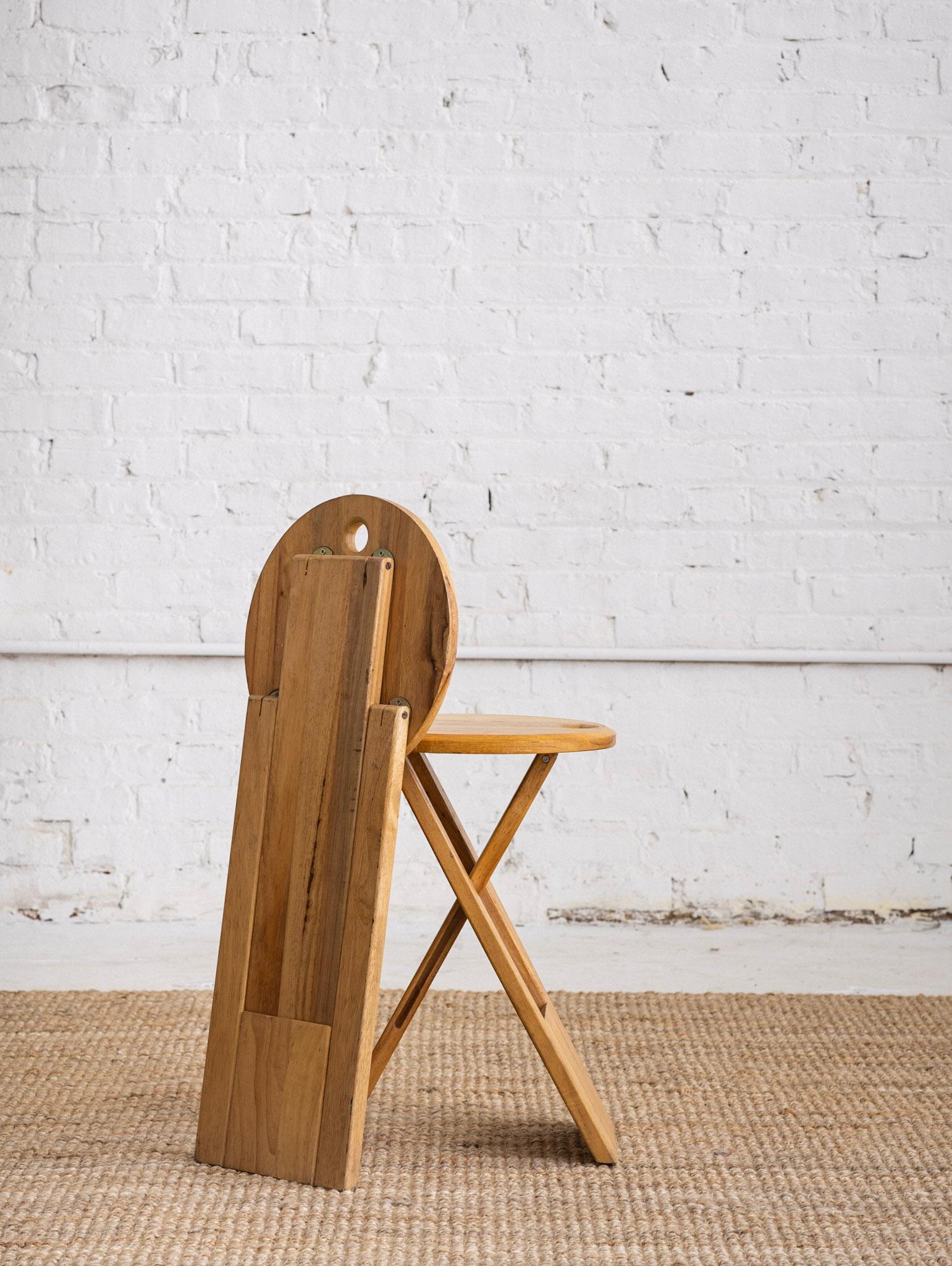 Pair of Roger Tallon Ts Folding Stools at 1stDibs | folding wood stool ...