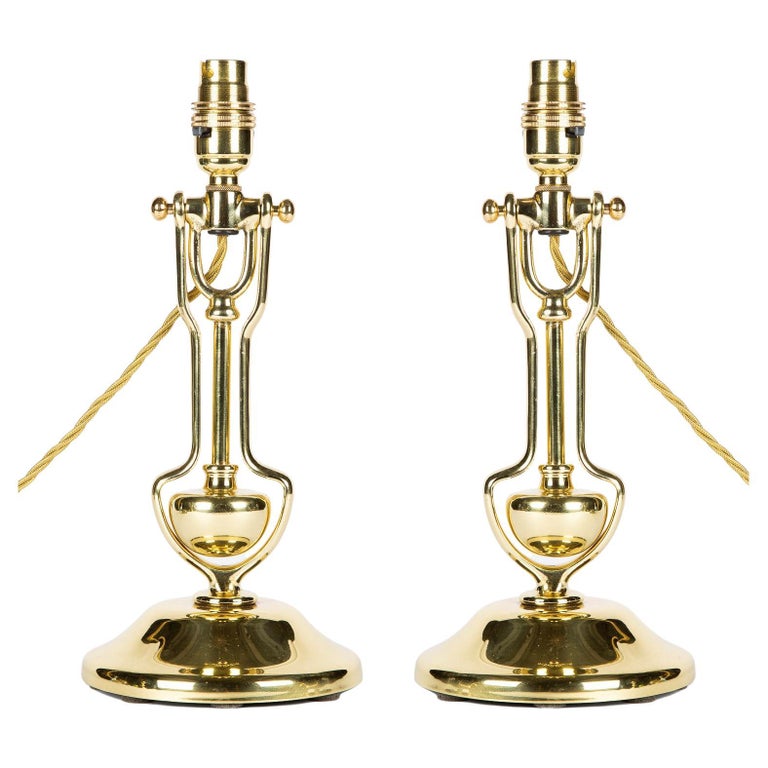 Pair of Royal Navy Brass Gimbal Cabin Lights by McGeoch and Co. For ...