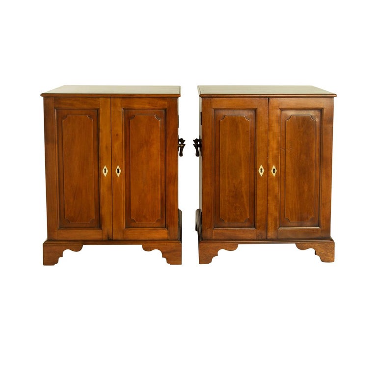 Pair of Satinwood Anglo Chinese Collector’s Table Cabinets For Sale at ...