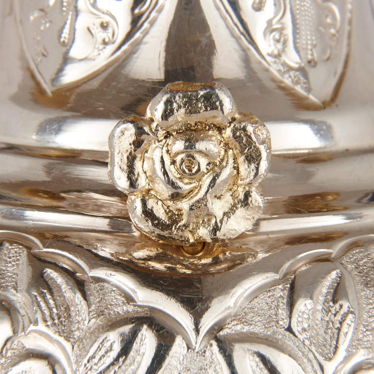 Pair of Silver Gilt Torah Finials or Rimonim by Moses Salkind, London ...