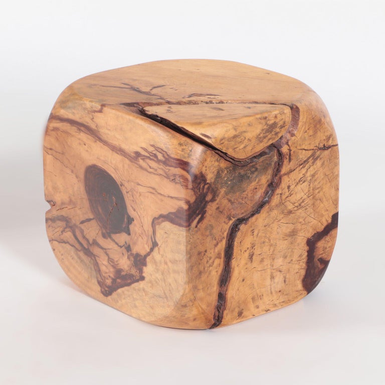 Pair of Solid Cube Pedestals Stools, 21st Century For Sale at 1stDibs