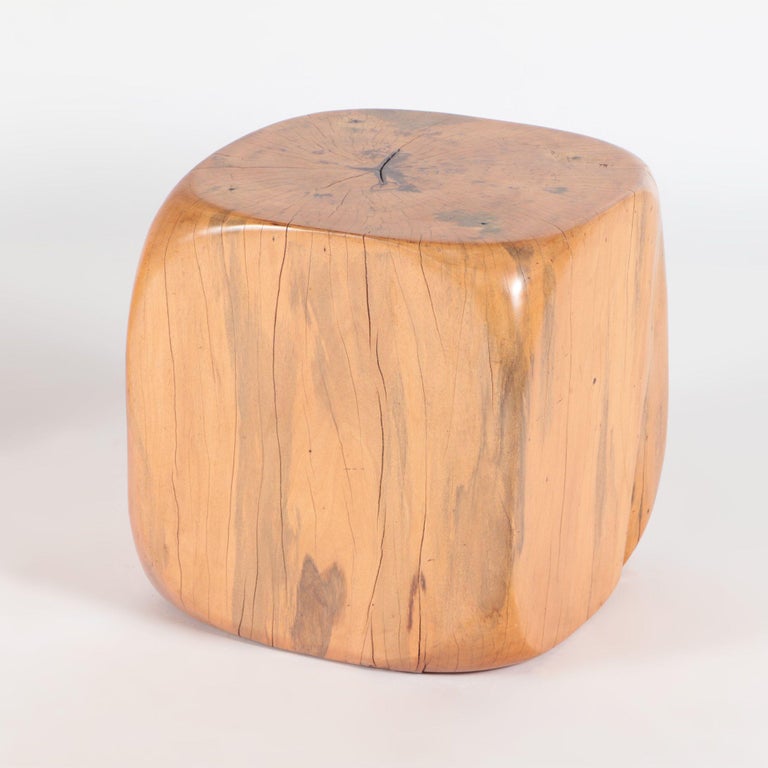 Pair of Solid Cube Pedestals Stools, 21st Century For Sale at 1stDibs