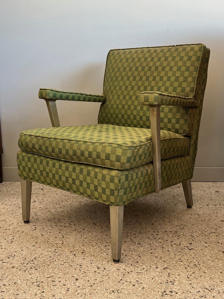 Pair of SS United States First Class Cabin Upholstered Arm Chairs For ...