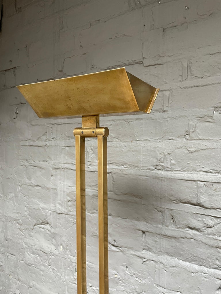 Pair of Tall French Brass Uplighter Floor Lamps For Sale at 1stDibs ...