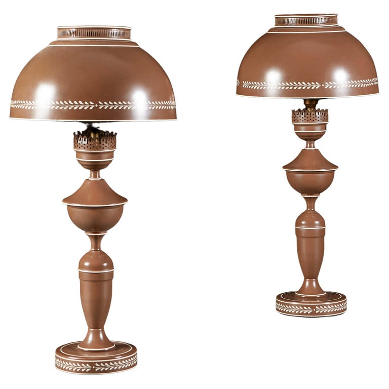 Pair of Tole Ware Lamps at 1stDibs