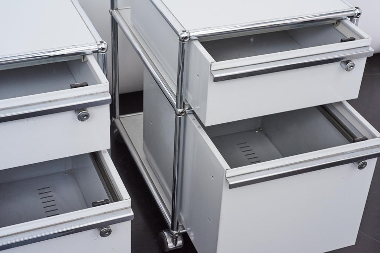 A pair of two USM Haller file cabinets. For Sale at 1stDibs