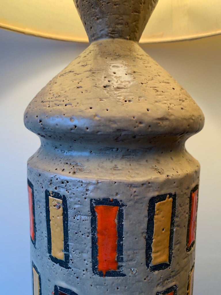 Pair of Unusual Bitossi Lamps For Sale at 1stDibs